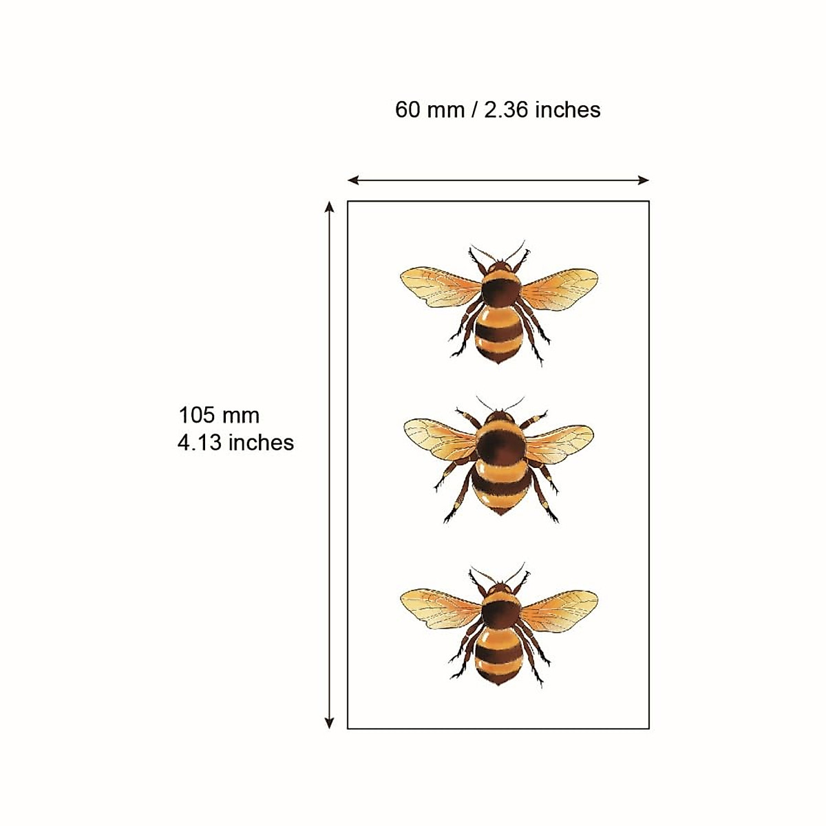 SanerLian Bee Insect Temporary Tattoo Sticker Ladybug Cartoon Fake Cartoon Boys Girls Kids Hand Arm Party Favor Waterproof 10.5X6cm Set of 12 (SF170)