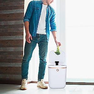 WIYYH Touchless Trash Can with Lid - 4.5 Gallon Smart Trash Can Automatic, Motion Sensor Garbage Can Trash Bin for Bathroom Kitchen Office Bedroom Restroom RV