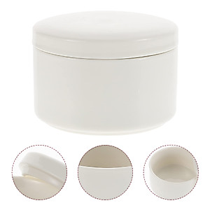 Zerodeko Ceramic Jewelry Box White Ceramic Jewelry Case Ring Holder Trinket Jewel Box for Wedding Anniversary Birthday Bridal Gift White