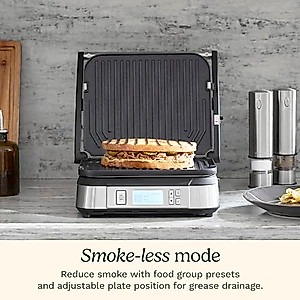 Cuisinart GR-6S Contact Griddler with Smoke-Less Mode