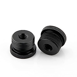 SAVITA 2pcs Mic Foot Adapter Screw Thread Adapter 1/4 Female to 5/8 Male Tripod Screw Adapter for Camera Monitor Microphone Stand