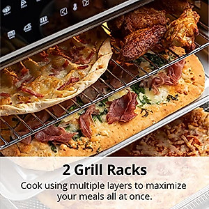 Aria 30 Qt. Touchscreen Toaster Oven with Recipe Book, Brushed Stainless Steel