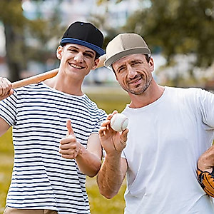 Hicarer 30 Pcs Hats for Men, Flat Cap Bulk Plain Flat Brim Baseball Caps(Bright Color, Stylish Style) Solid Colors