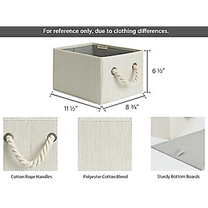 StorageWorks Closet Storage Bins with Clear Window 3 pack, Storage Baskets for Organizing, Foldable Storage Baskets for Shelves 3 pack