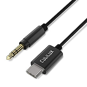Cubilux 2 Feet Short USB C to 3.5mm Aux Cable with 96KHz/24bit DAC Compatible with Samsung S23/S22/S21/S20 Note 20/10 Tab S8 S7 S6, Google Pixel 7/6 Pro 6a 5 4 3 2 XL More, Type C 1/8" Car Audio Cord