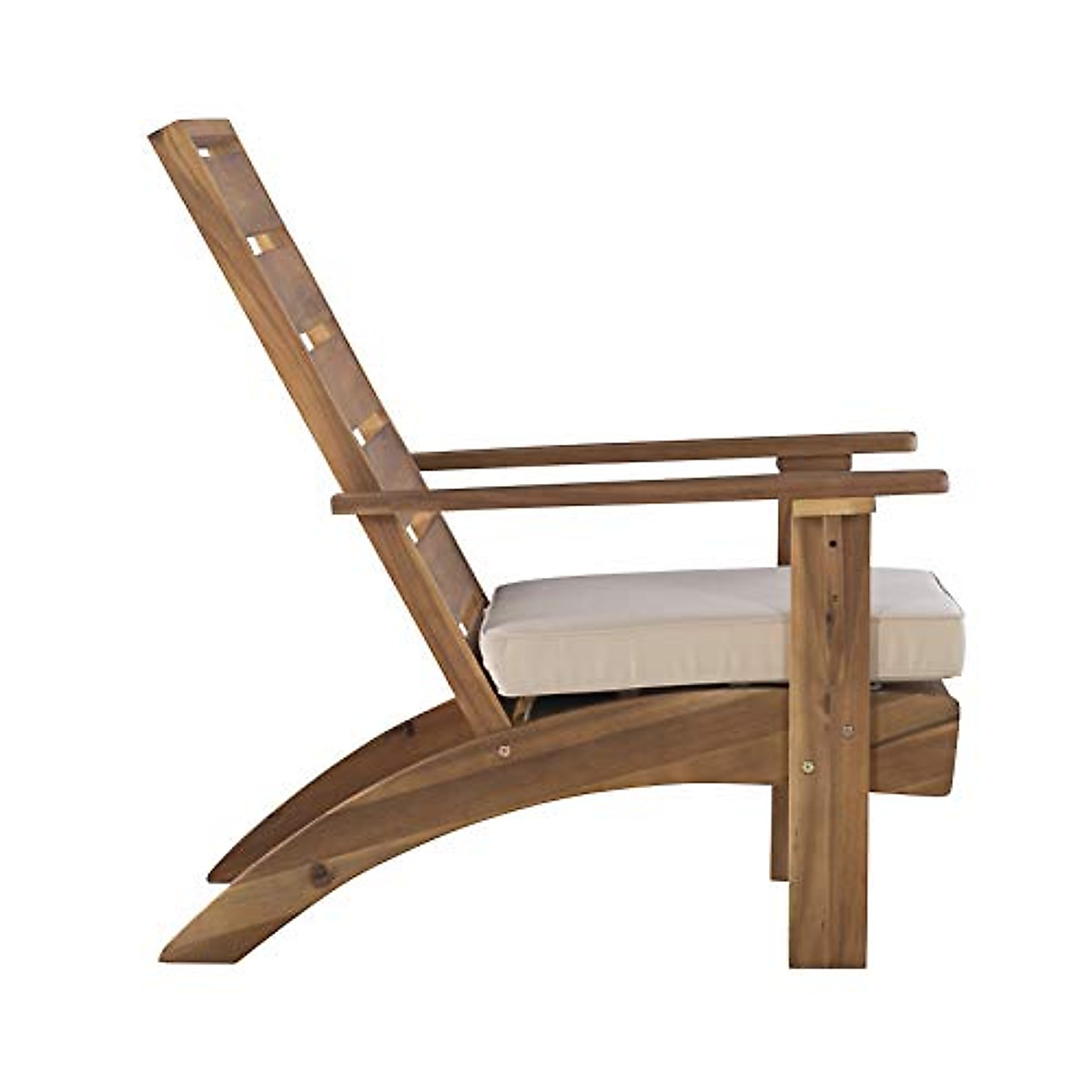Linon Home Décor Caitlyn Brown Outdoor Chair, Natrual/White
