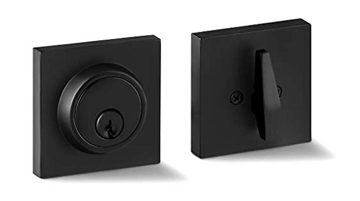 Berlin Modisch Square Deadbolt Lock - Modern Security in Iron Black
