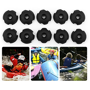 Deck Line, 10pcs Nylon Large Clover Deck Line Slotted Round Out Fitting for Kayak Canoe DIY