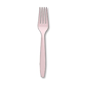 Creative Converting 50-Count Touch of Color Premium Plastic Forks, Classic Pink -
