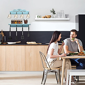 Ismosm Coffee Cup Holder 2 Pcs Kitchen Wall Decor Coffee Mug Holder with 8 Sturdy Hooks Mug Rack for Farmhouse Kitchen Decorations, Coffee Station, Office Decor, Mug Organizer, Mug Display (Brown)