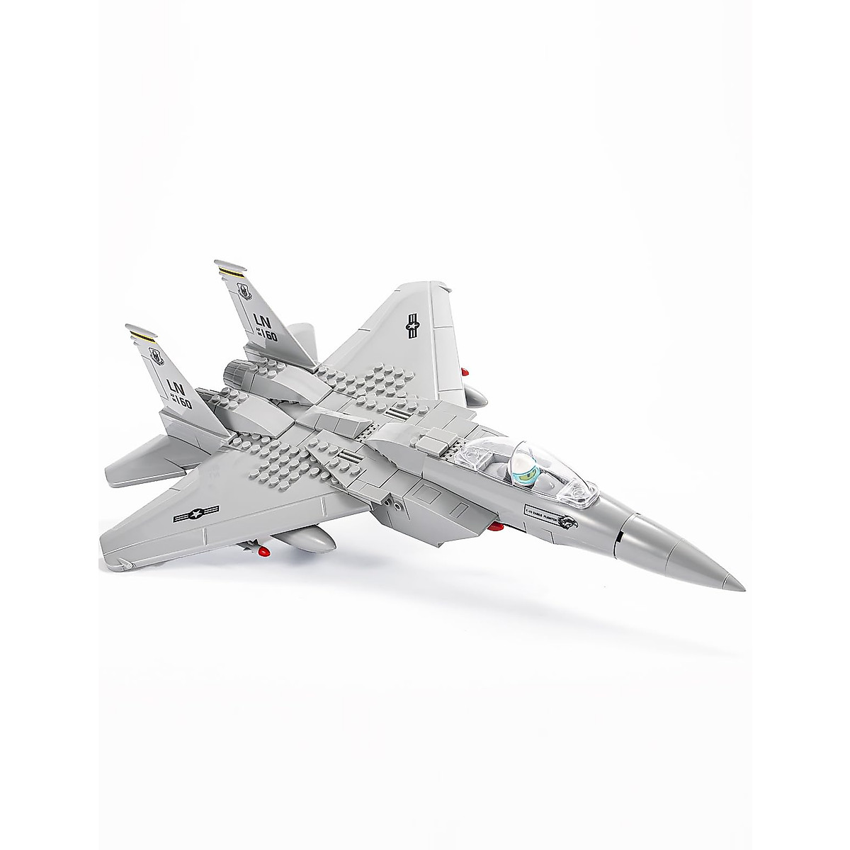 SEMKY Military F-15 Eagle Fighter Jet Air Force Building Block Set (262 Pieces) Toys Gifts for Military Fans and Kid