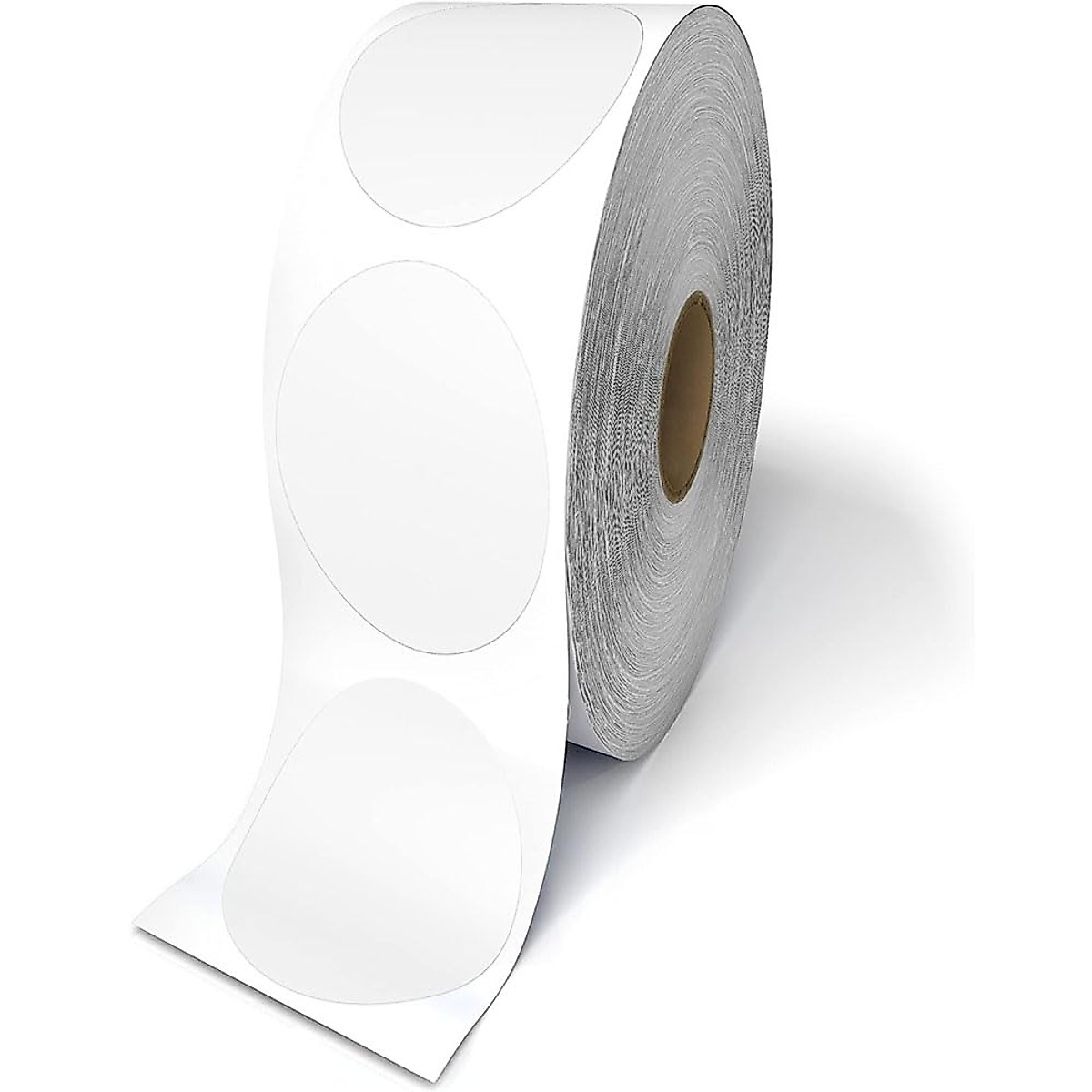 1.5 Inch Circle Thermal Labels, Self-Adhesive Round Printer Stickers, 500 per Roll Thermal Label Stickers for DIY Logo Design, Business and Name Tag