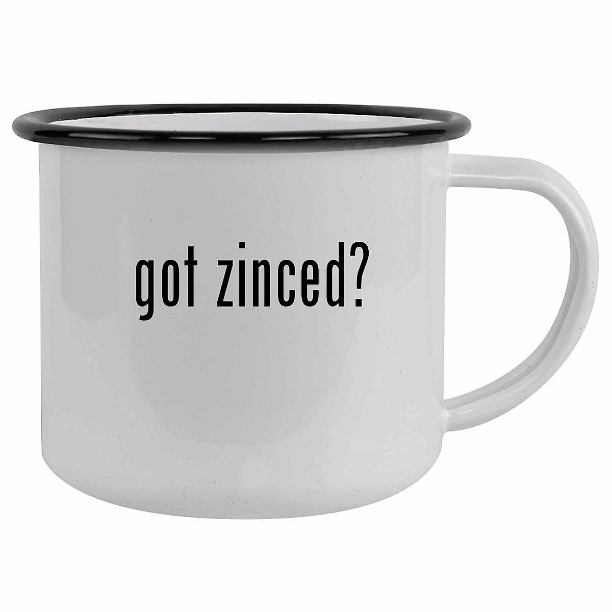 got zinced? - 12oz Camping Mug Stainless Steel, Black