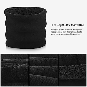 OZERO Beanie Hat Scarf and Gloves 3 in 1 Set for Men and Women - Winter Touchscreen Gloves Knit Hats and Neck Warmer Slouchy Daily Warm Set Black