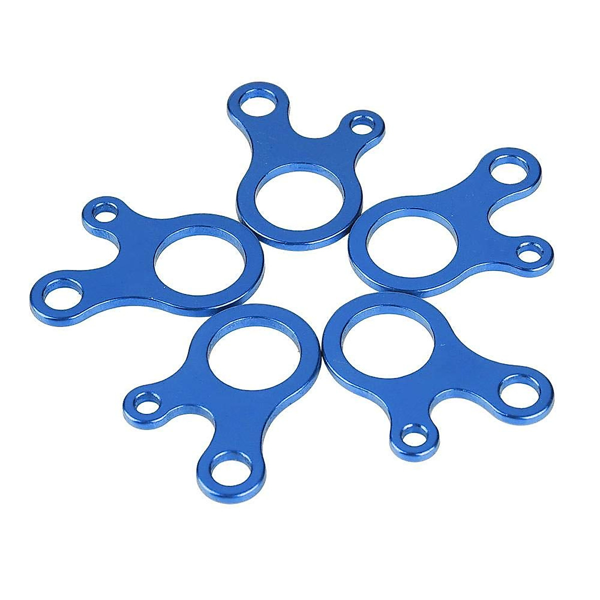 20pcs Tent Guy Lines Tensioners Ultralight Aluminium Alloy Rope Guylines Adjuster 3Hole Quick Knot Tent Cord Runner Fastener Wind Rope Buckle for Camping Hiking Backpacking Outdoor Activity (Blue)