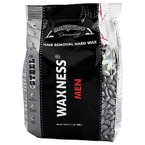 Waxness Barbero Depilatory Hard Wax Kit with W-CUBE Black D