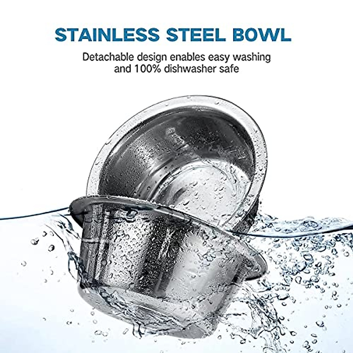 All for Paws Height Adjustable Cat Elevated Bowls Stainless Steel Dog Food Water Bowls, Height Adjustable Cat Feeder Mess Proof Pet Feeding Bowls(Small)