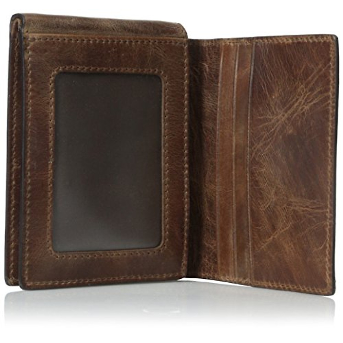 Fossil Men's Derrick Leather RFID-Blocking Execufold Trifold Wallet, Brown, (Model: ML3700200)