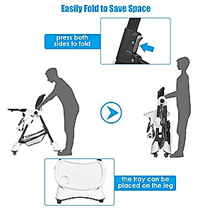 INFANS High Chair with One-Hand Removable Tray, 4 Lockable Wheels & Large Storage Basket - Multi-Adjustable Height, Recline & Footrest, Removable Cushion, Foldable for Baby, Infant& Toddler, Grey