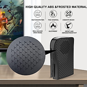 PS5 Console Face Plates,Playstation 5 Accessories with Fan Vents Faceplate，with Dust Filter for Cooling Vents,Shockproof ABS Shell Cover Case (Pattern Disc Edition)