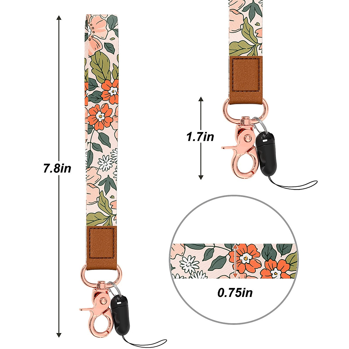 Rimilak Wristlet Keychain, Wrist Lanyard Key Chain for Women Men Car Keys ID Badges Card Wallet Phone Camera