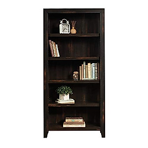Sauder Dakota Pass 5-Shelf Bookcase, L: 33.78" x W: 12.52" x H: 71.10", Char Pine finish