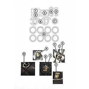 GOODLUXE Hardware Protective film for Classic Flap. Hardware protector for Classic flap Small or Medium Hardware protective sticker for Classic Flap Small or Medium, Clear, (CH-S/M)