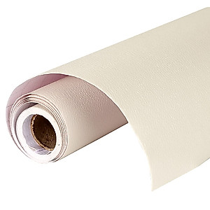 Self Adhesive Vinyl Decorative Leather Shelf Liner Contact Paper for Cabinets Dresser Drawer Furniture Walls Crafts (Beige, 15.7X117 Inches)