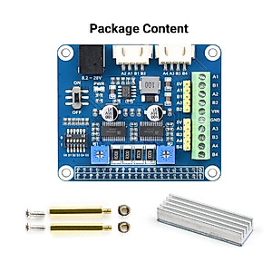 NGW-1pc HRB8825 Stepper Motor HAT Compatible with Raspberry Pi Drives Two Stepper Motors Up to 1/32 Microstepping