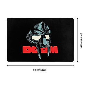 QANCOSI MF Rapper Doom Area Rugs Anti-Slip Ultra Soft Floor Mat Big Rug for Bedroom Living Room Kitchen Home Decor Outdoor/Indoor 60x39 inches