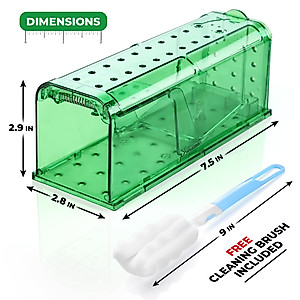 Humane Mouse Trap Pack of 4 - Live Mouse Traps Catch and Release Trap for Indoor and Outdoor Use - Reusable Mouse Traps, Safe & Effective No Kill Mouse Traps - Humane Mouse Traps Catch and Release