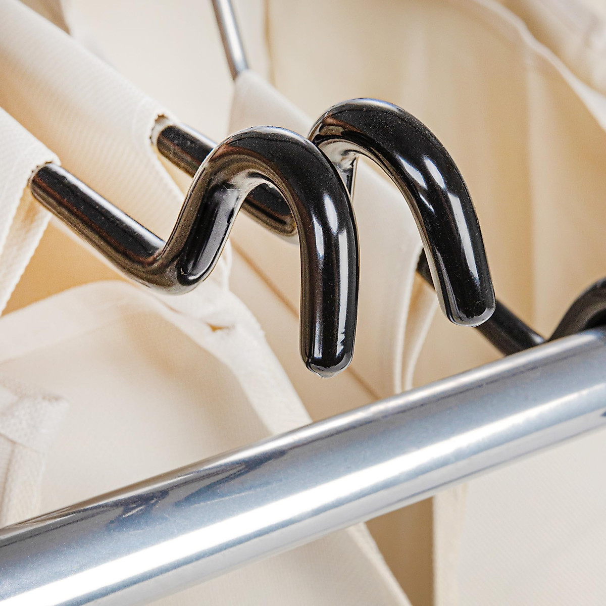 Household Essentials Four Bag Laundry Sorter, Chrome Finish