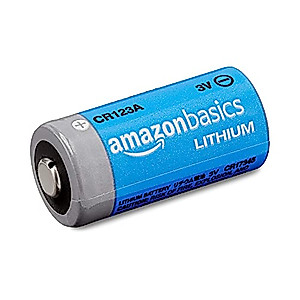 Amazon Basics 6-Pack Lithium CR123a 3 Volt Battery, 10-Year Shelf Life