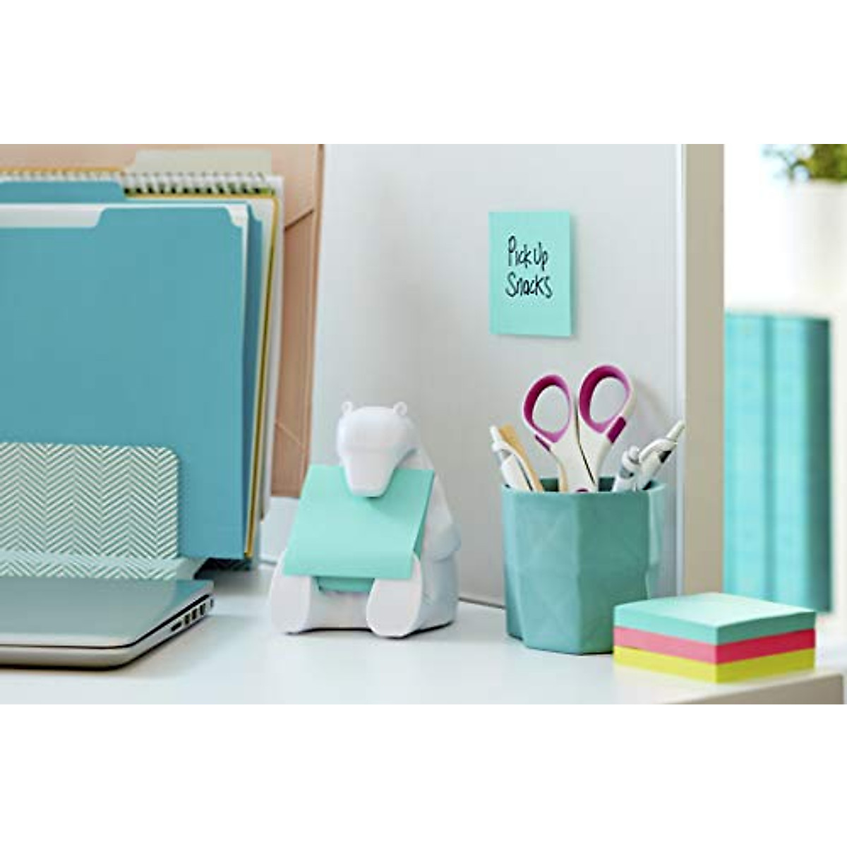 Post-it Pop-up Note Dispenser, Bear design, 3x3 in, 1 Dispenser/Pack (BEAR-330) , White