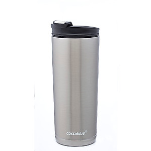 costablue Travel Coffee Mug 16 Oz. Stainless Steel, Leak Proof Dishwasher Safe Lid, Double Wall Coffee Cup, Reusable Insulated Tumbler for Hot & Cold Beverages Eco friendly