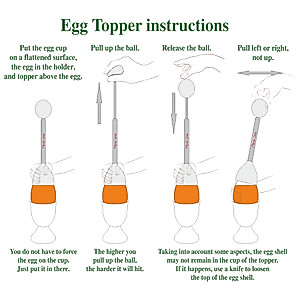 Mevis Line Egg Cups for Soft Boiled Eggs, Includes 2 Egg Holder, 2 SS Spoons, 1 Egg Timer and 1 SS Egg Topper Cracker