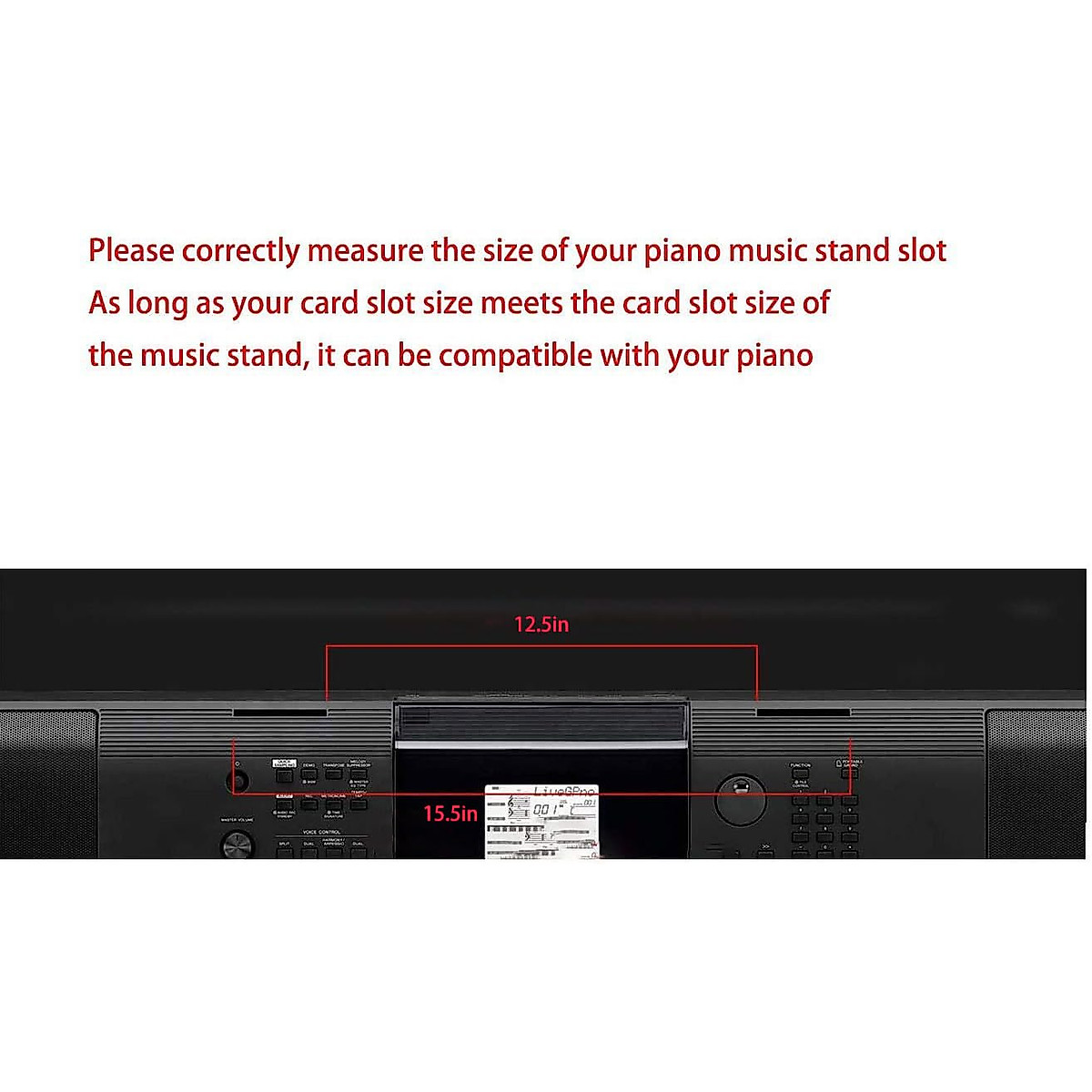 PILIPALA Upgraded version Keyboard Music Score Stand Music Rest Music Rest Sheet Musical Instrument Parts Portable Durable Holder Suitable for most 61-key 25-key 49-key keyboards。