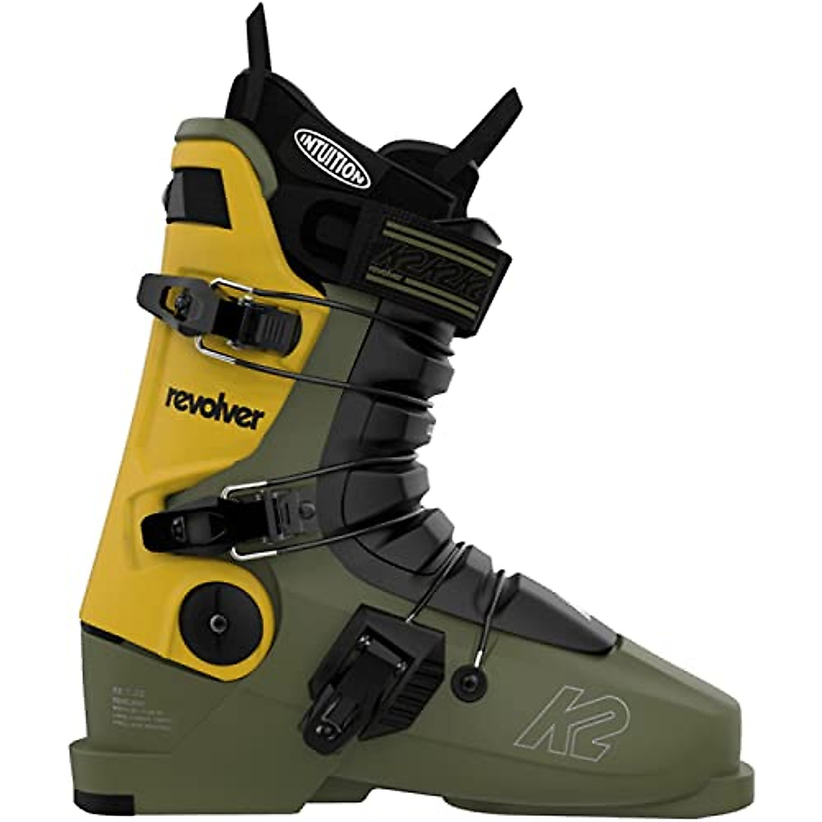 K2 Revolver Mens Ski Boots Green/Yellow 11.5 (29.5)