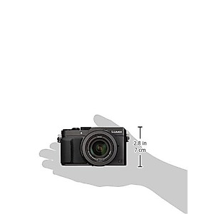 Panasonic Lumix DMC-LX100 Digital Camera, 12.8MP, 3.0-Inch Display, 24-75mm Leica DC Vario-Summilux f/1.7-2.8 Lens, 4K Ultra HD Video, HDMI/USB, Wi-Fi, NFC (Black) - International Version