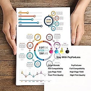 702XL Ink Cartridges for Epson 702XL T702XL to use with Workforce Pro WF-3720 WF-3730 WF-3733 (1 Black, 1 Cyan, 1 Magenta, 1 Yellow)