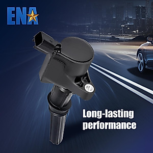 ENA Set of 8 Curved Boot Ignition Coil Pack Compatible with Ford Lincoln Mercury 4.6L 5.4L V8 Replacement for DG508 C1454 C1417 FD503 1L2U12029AA I2LU-12A388-AA C1417 DG473 DG481 DG491