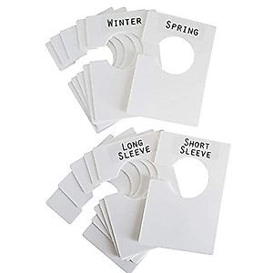 12 Blank White Large Clothing Rod Size Dividers Adult or Child Closet 6x4 Inches