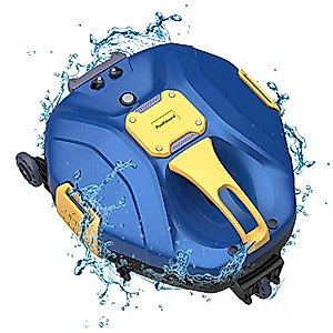 Cordless Robotic Pool Cleaner,Automatic Rechargeable Pool Robot Vacuum with Max 120 Mins Working Time,for Above/In-Ground Swimming Pools Up to 753 Sq Ft,Poolguard