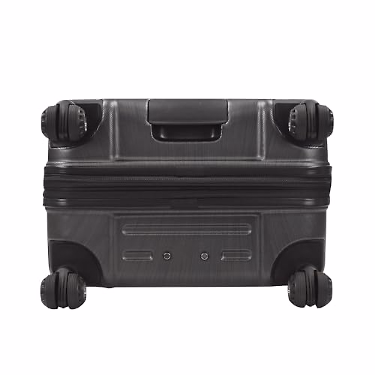 Traveler's Choice Silverwood Polycarbonate Hardside Expandable Spinner Luggage, Brushed Metal, Checked-Medium 26-Inch