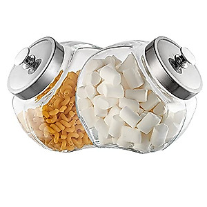 Hyperspace Glass Penny Jar, Candy Jar, Cookie Jar, Kitchen Canister, Set of 2 (73OZ)