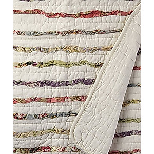 Greenland Home Bella Ruffle Quilted Throw Blanket, Full