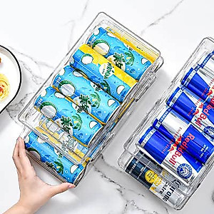 Double - Layer Soda Can Organizer - Auto Rolling - Best For Kitchen And Refrigerator Organizer