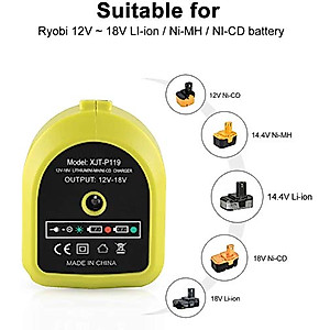 Powilling 2Pack 3.0Ah 18V Ryobi Lithium Replacement Battery for Ryobi 18V Lithium Battery ONE+ P102 P103 P104 P105 P107 18-Volt Cordless Tools Battery Include Charger