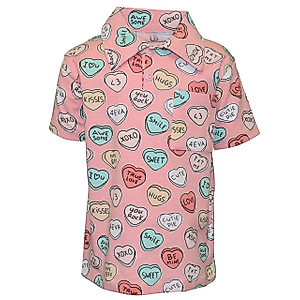 Unique Baby Boys Valentines Day Candy Hearts Polo Shirt (2t, Candy Hearts)