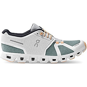 ON Women's Cloud 5 Push Sneakers, White/Cobble, 10.5